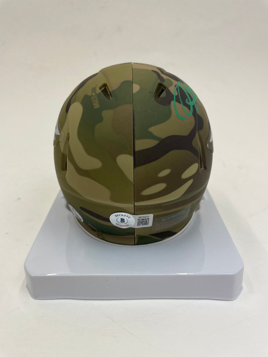 Jalen Hurts Autographed Philadelphia Eagles Camo Speed Mini Helmet ...