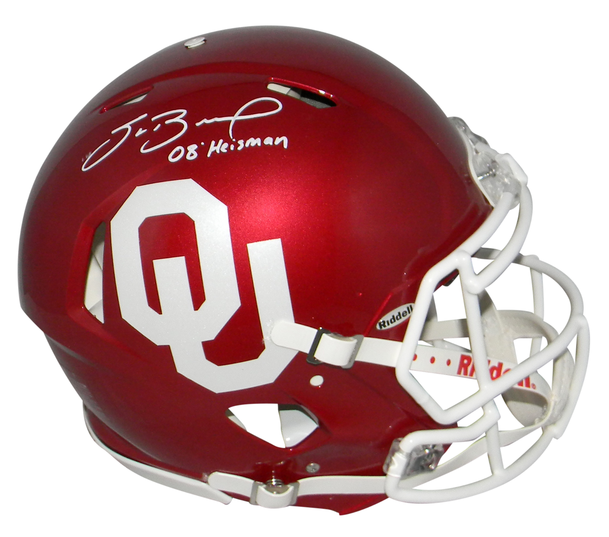 SAM BRADFORD SIGNED OKLAHOMA SOONERS FULL SIZE SPEED AUTHENTIC HELMET ...