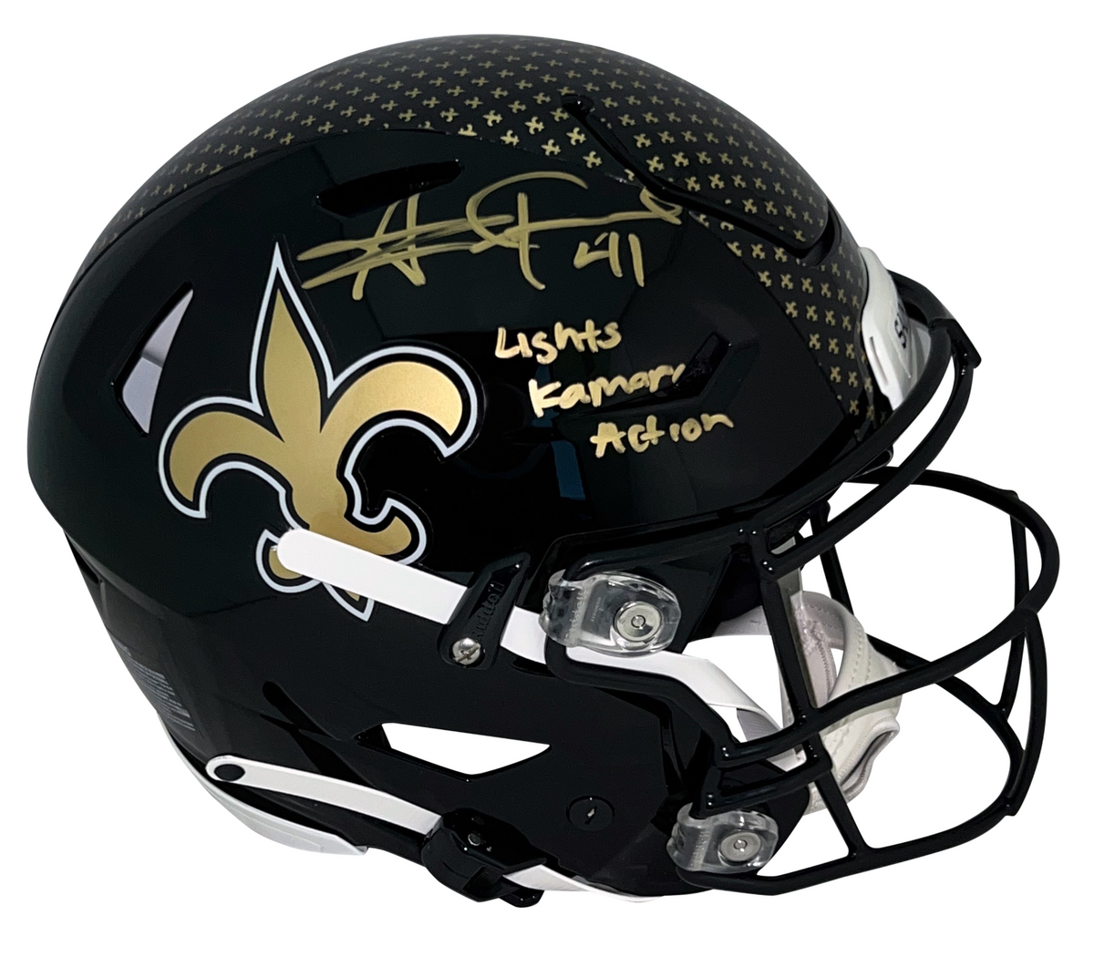 ALVIN KAMARA SIGNED NEW ORLEANS 2022 BLACK AUTHENTIC SPEEDFLEX HELMET ...